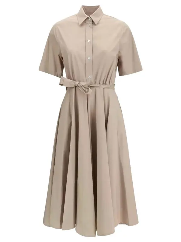 CRUNA Short-sleeve Shirt Dress - Neutrals