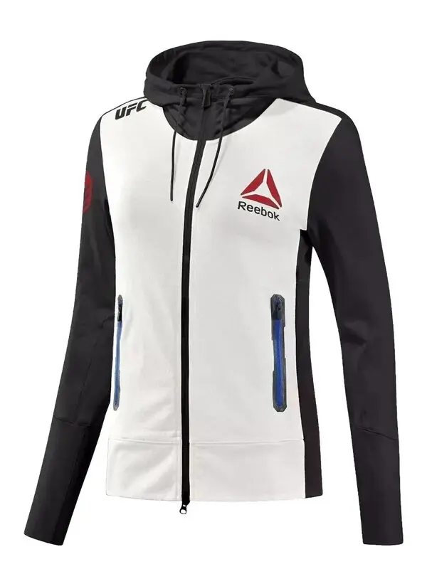 REEBOK Zip-up Hooded Lightweight Jacket - White