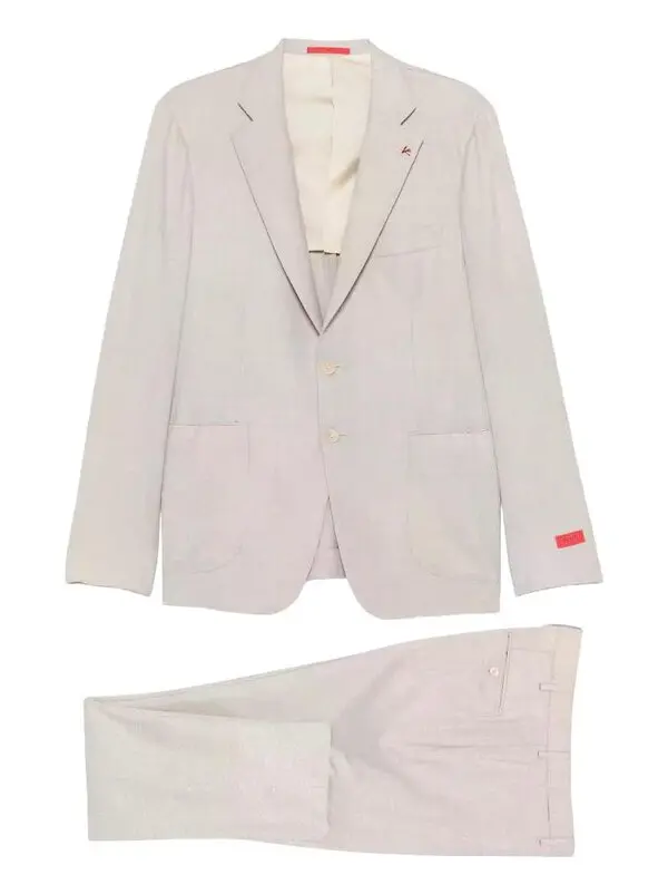 Isaia Button Single-breasted Suit - Neutrals