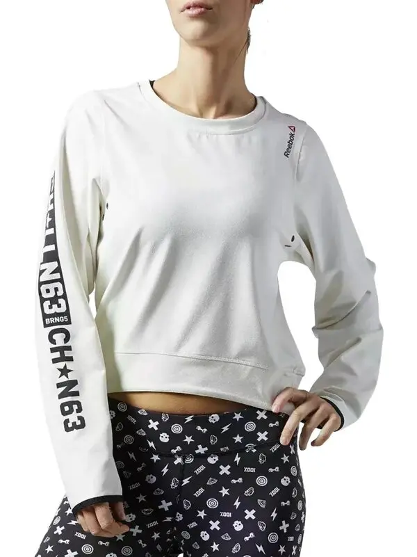 REEBOK Long-sleeve Crewneck Sweatshirt - Neutrals