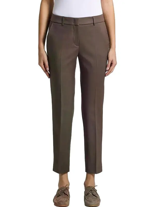 Peserico Tailored Cropped Trousers - Brown