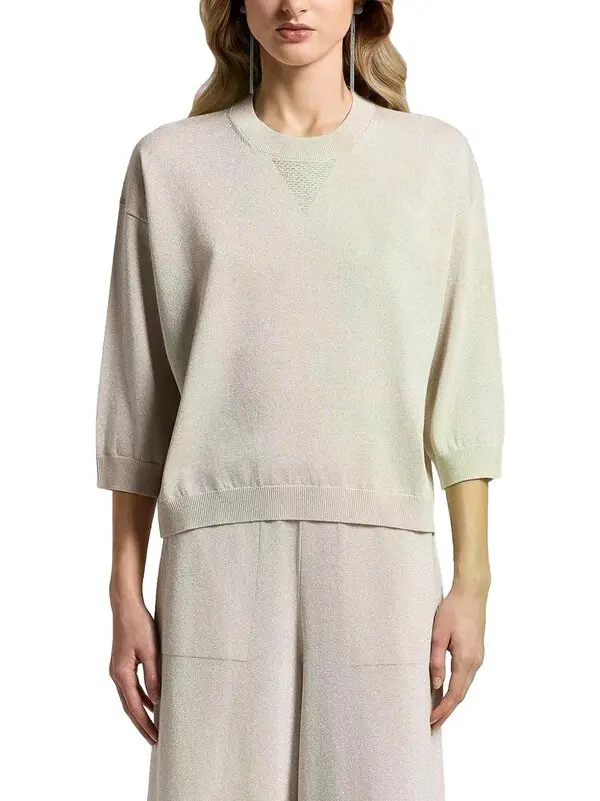 Peserico Fine-knit Crew-neck Sweater - Neutrals