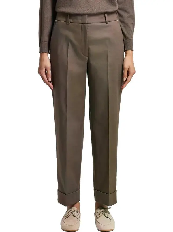 Peserico Pleat-detail Trousers - Brown