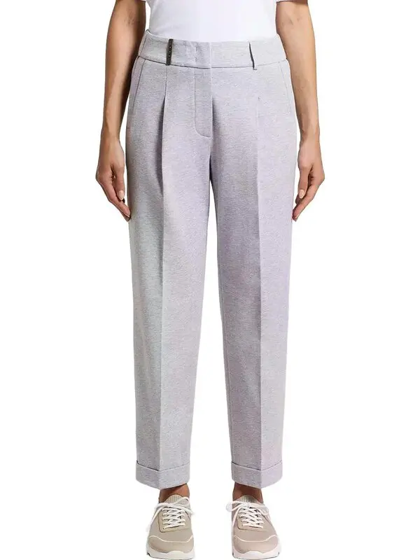 Peserico Tailored Fleece Trousers - Grey
