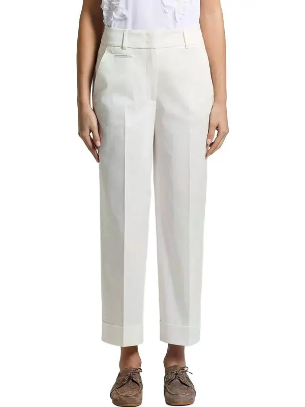 Peserico Cuffed Trousers - White