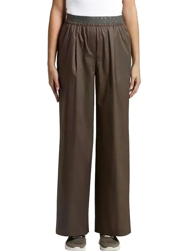 Peserico Wide Leg Trousers - Brown