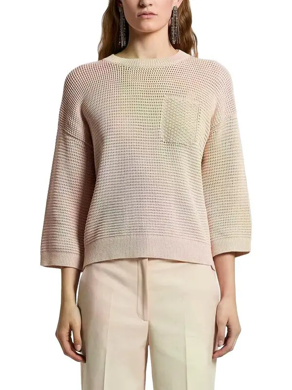 Peserico Pocket Cotton Sweater - Pink