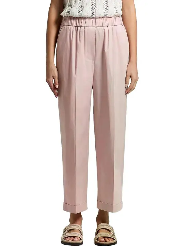 Peserico Elasticated-waist Trousers - Pink