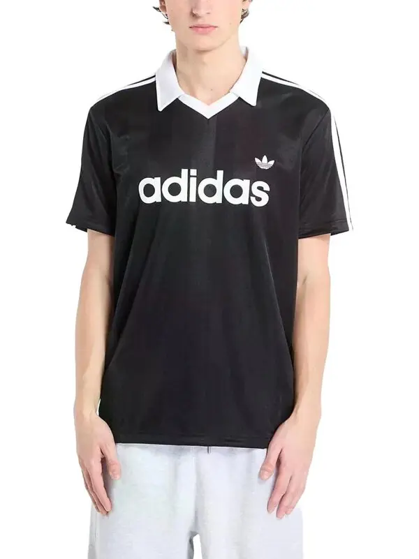 Adidas Archive Collar Engineered Jersey - Black
