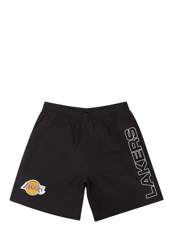 Mitchell & Ness Nba Los Angeles Lakers Nylon Shorts - Black