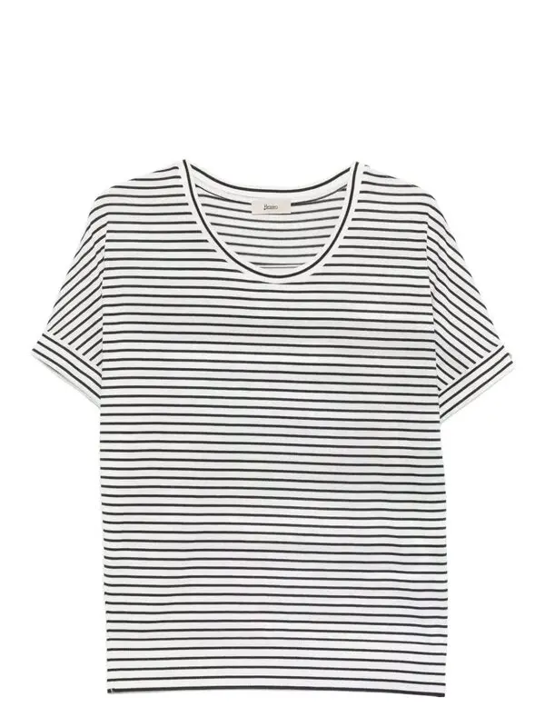 Herno Striped Crew-neck T-shirt - White