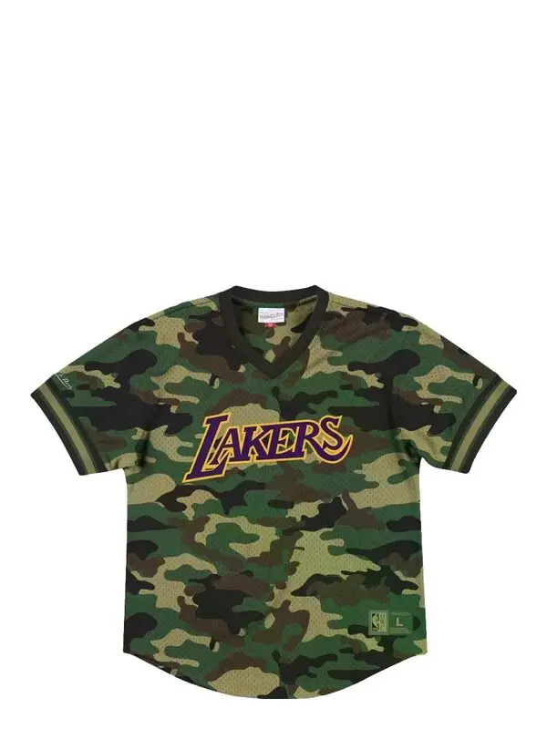 Mitchell & Ness X Nba Los Angeles Lakers Camouflage-print Jersey - Green