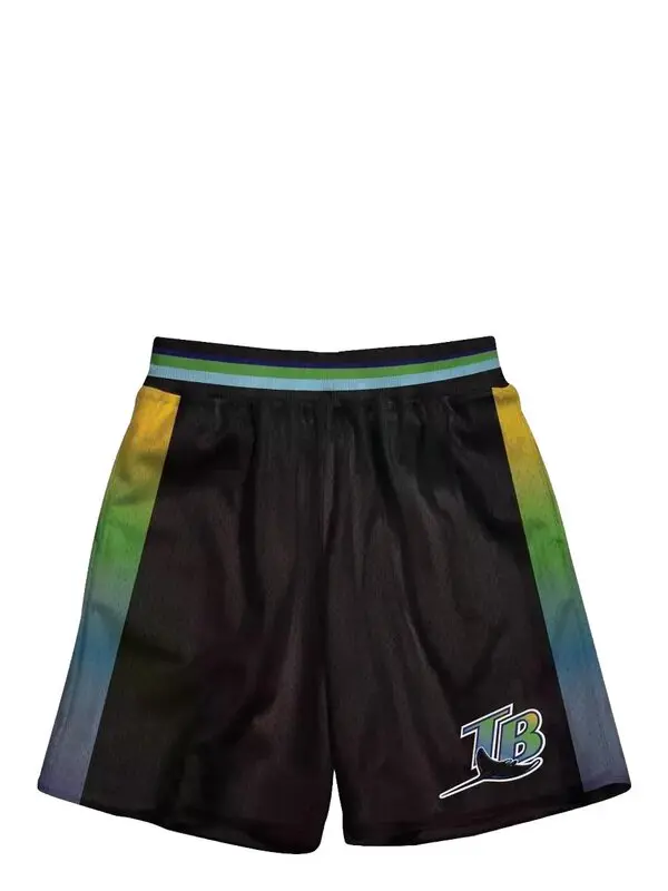 Mitchell & Ness Elasticated-waistband Track Shorts - Black