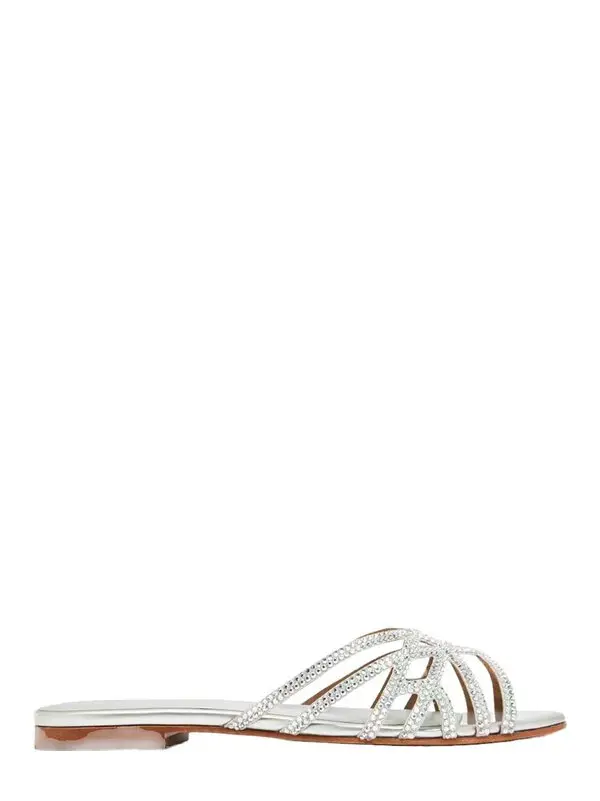 NICOLI Pasqelina Crystal-embellished Sandals - Silver