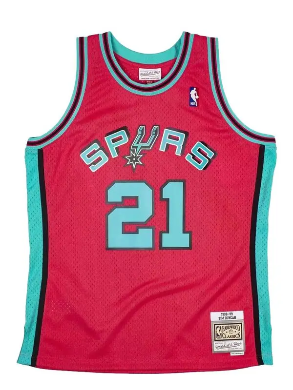 Mitchell & Ness X Nba Tim Duncan 1998 San Antonio Spurs Swingman Vest - Pink