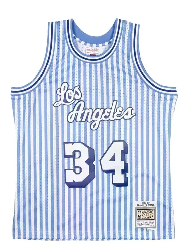 Mitchell & Ness Shaquille O'neal Striped Jersey - White