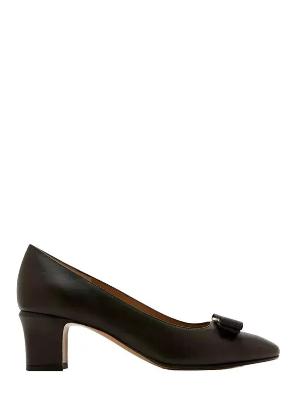 FERRAGAMO Pumps With Bow Detailing - Brown