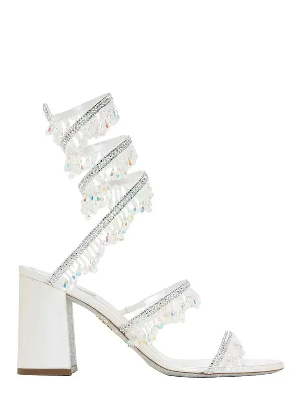 Rene Caovilla Crystal-embellished Strass Sandals - White