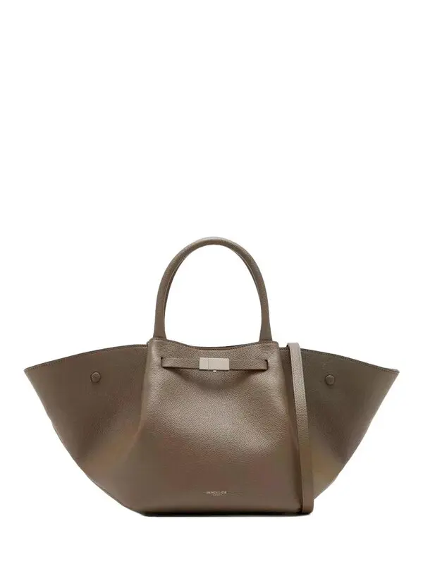 DEMELLIER Grained Leather New York Tote Bag - Brown