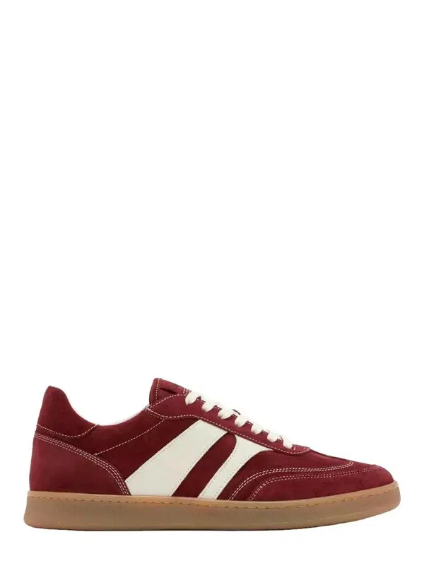 COLLEGIUM Striped Lace-up Sneakers - Red
