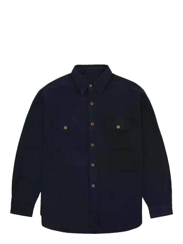 FORTELA Cpo Buttoned Pockets Overshirt - Blue