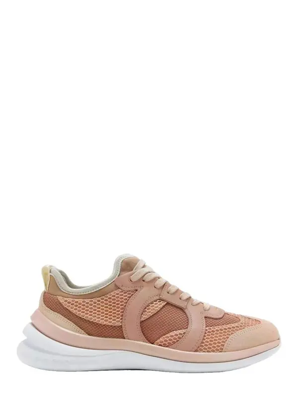 FERRAGAMO Lace-up Mesh Sneakers - Pink