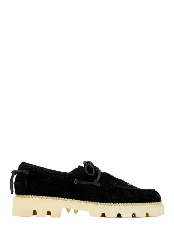 COLLEGIUM Beaded Lace-up Sneakers - Black