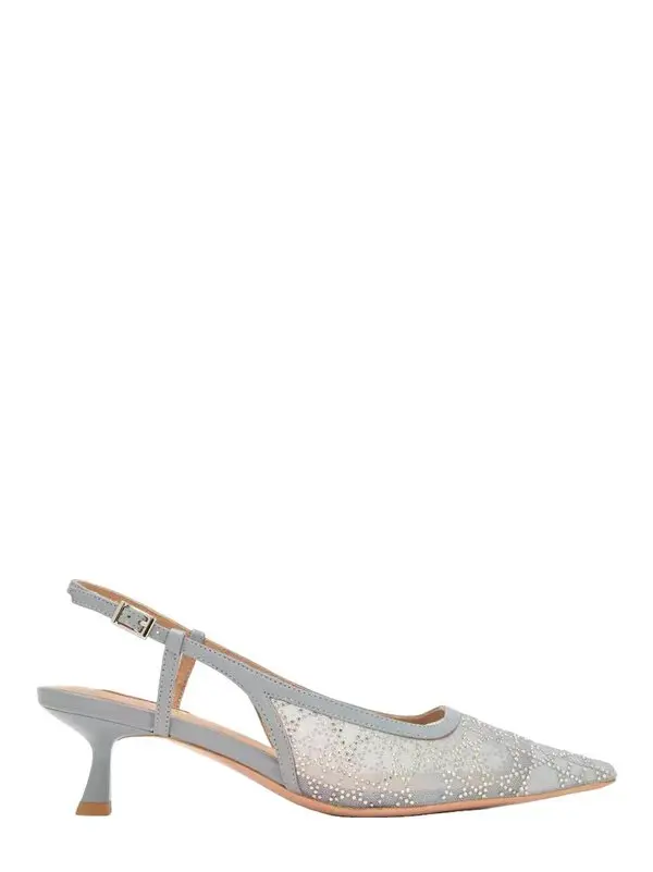 NICOLI Embellished Slingback Pumps - Grey