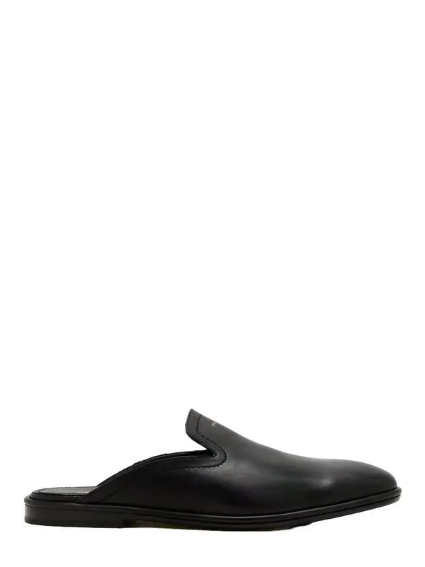 FERRAGAMO Logo Slippers - Black