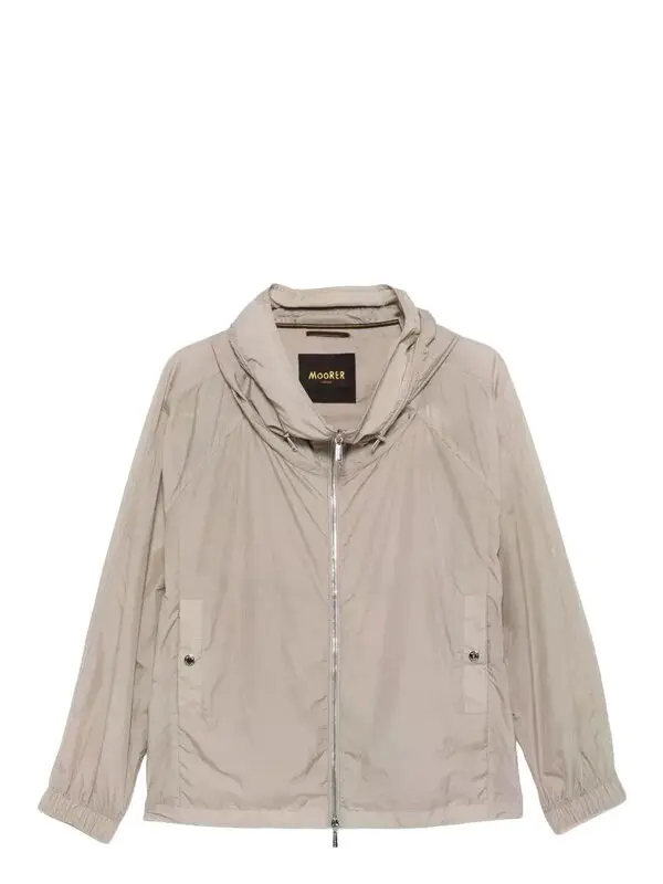 MOORER Hooded Zip Jacket - Neutrals