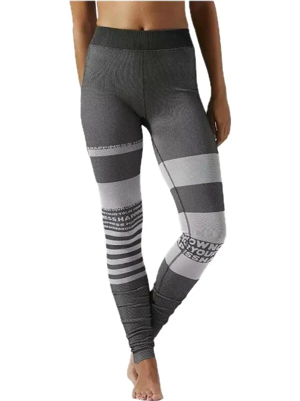 REEBOK Striped Leggings - Grey
