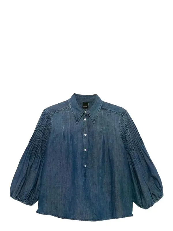Pinko Button Pleated Blouse - Blue