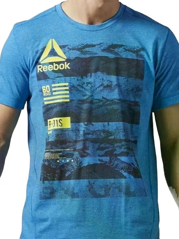 REEBOK One Series Speedwick Graphic T-shirt - Blue
