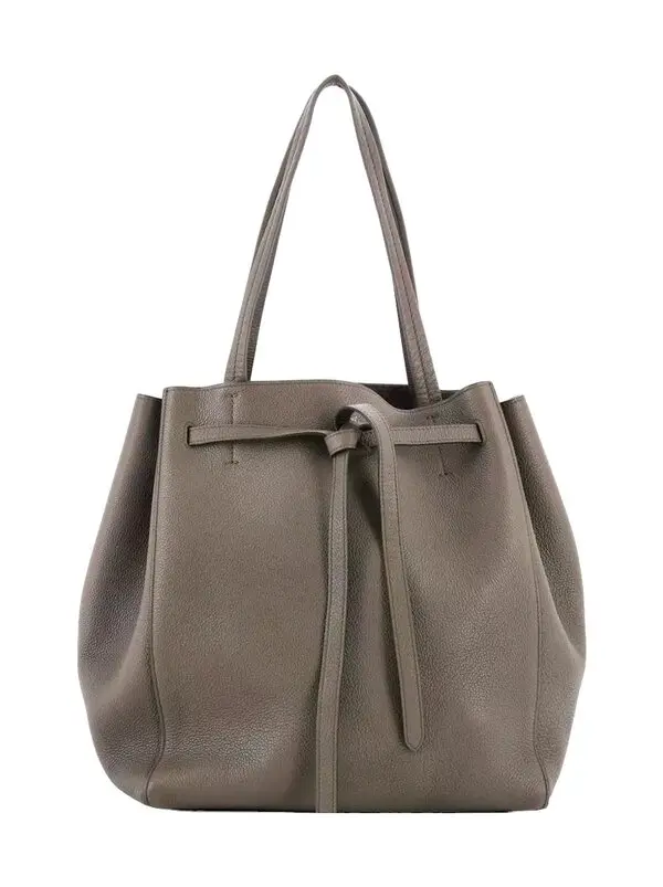 Celine Phantom Tie Cabas Leather Medium Tote Bag - Neutrals
