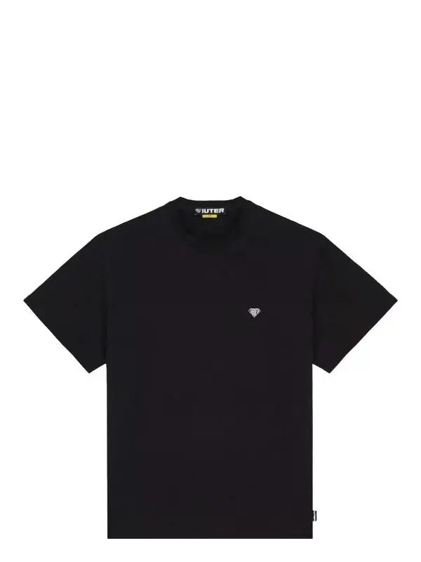 IUTER Heart Logo Cotton T-shirt - Black