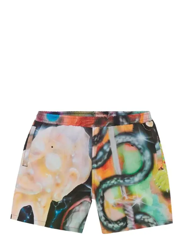 IUTER Print-detail Swim Shorts - Orange