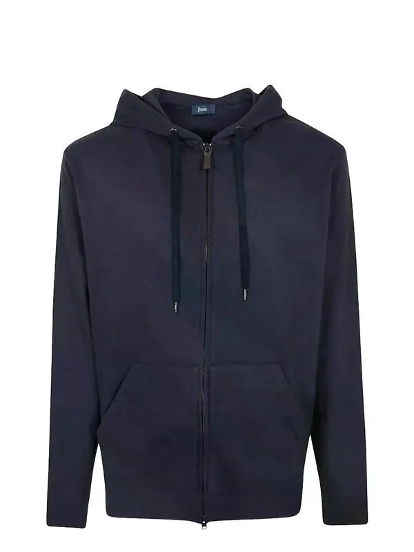 Herno Zipped Hoodie - Blue