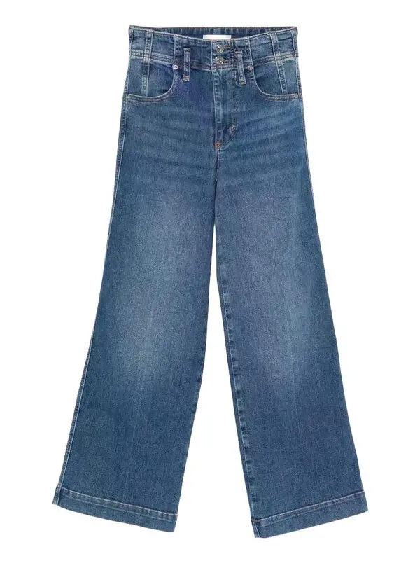 FRAME The Seamed Double-button Jeans - Blue