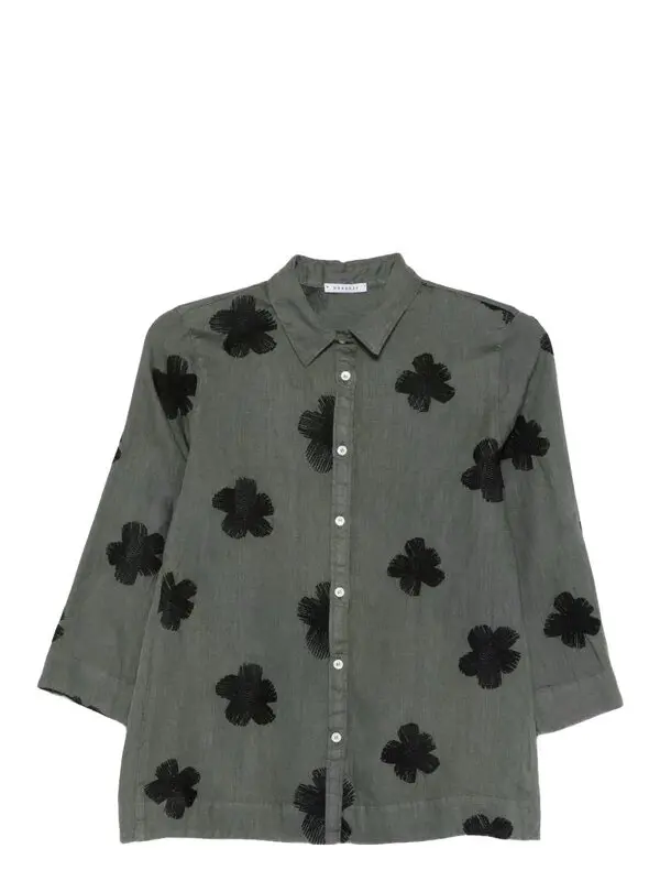 ROSSO 35 Floral Button Down Shirt - Green