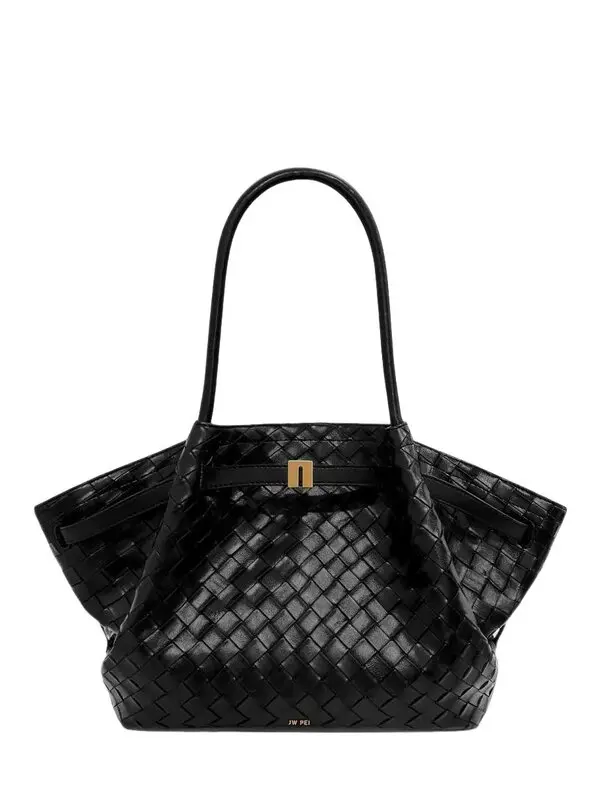 Jw Pei Medium Hana Woven Tote Bag - Black