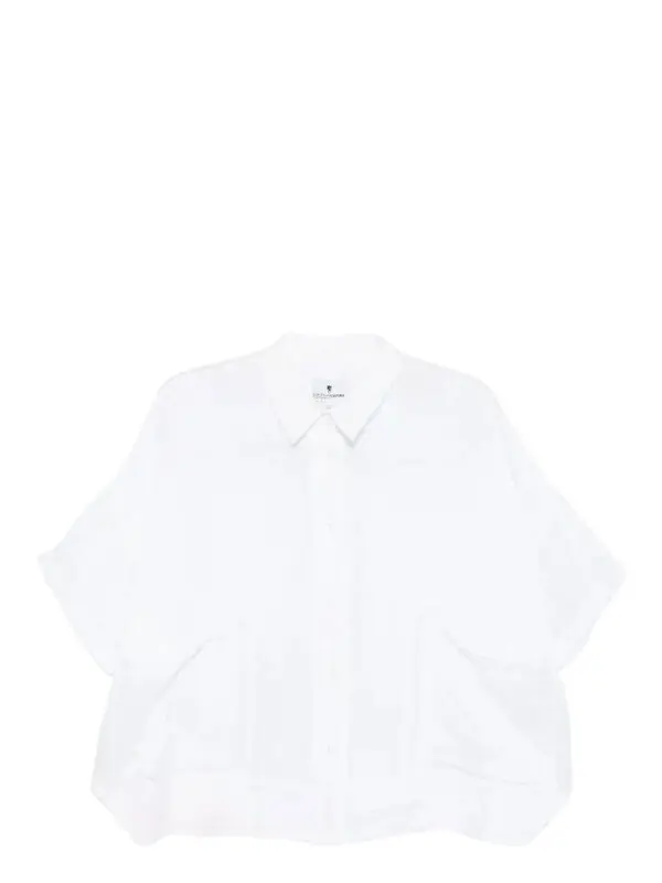 European Culture Boxy Pocket Shirt - White