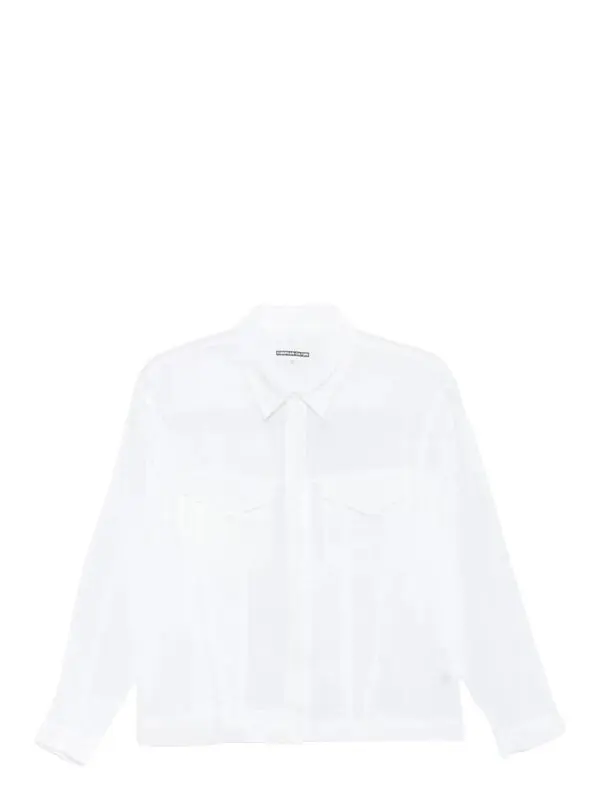 European Culture Pocket Short Shirt - White