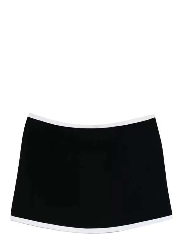 Iceberg Contrasting Trim Mini Skirt - Black