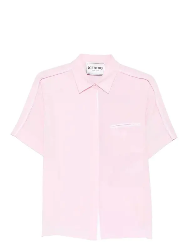 Iceberg Pocket Piped Top - Pink