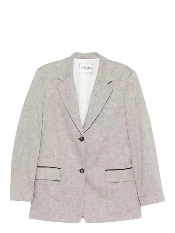 Iceberg Single-breasted Blazer - Neutrals