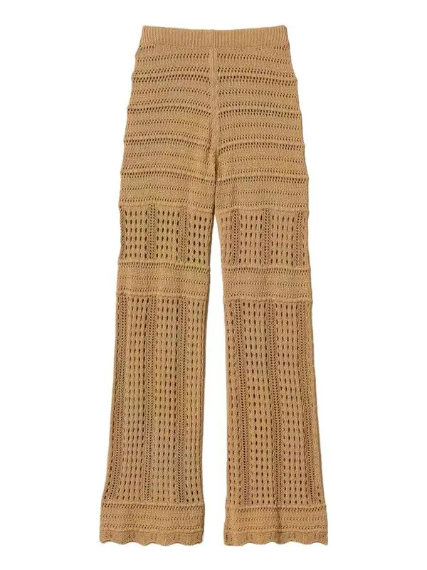 TWINSET Knitted Flared Trousers - Neutrals