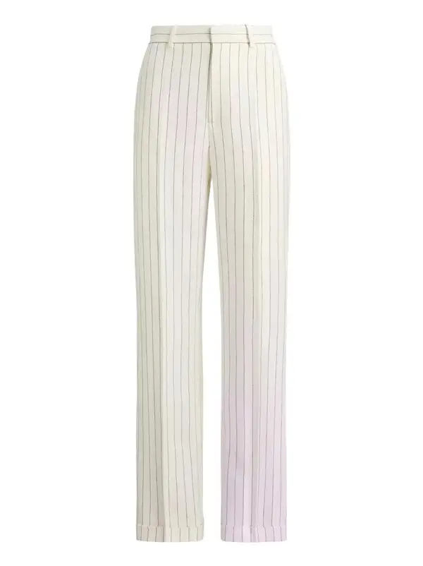 Polo Ralph Lauren Striped Straight Trousers - White
