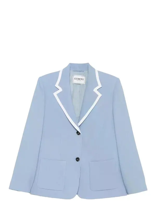 Iceberg Contrasting-trim Blazer - Blue