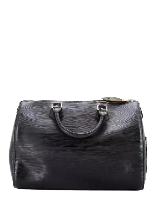 LOUIS VUITTON Speedy Handbag Epi Leather 30 - Black