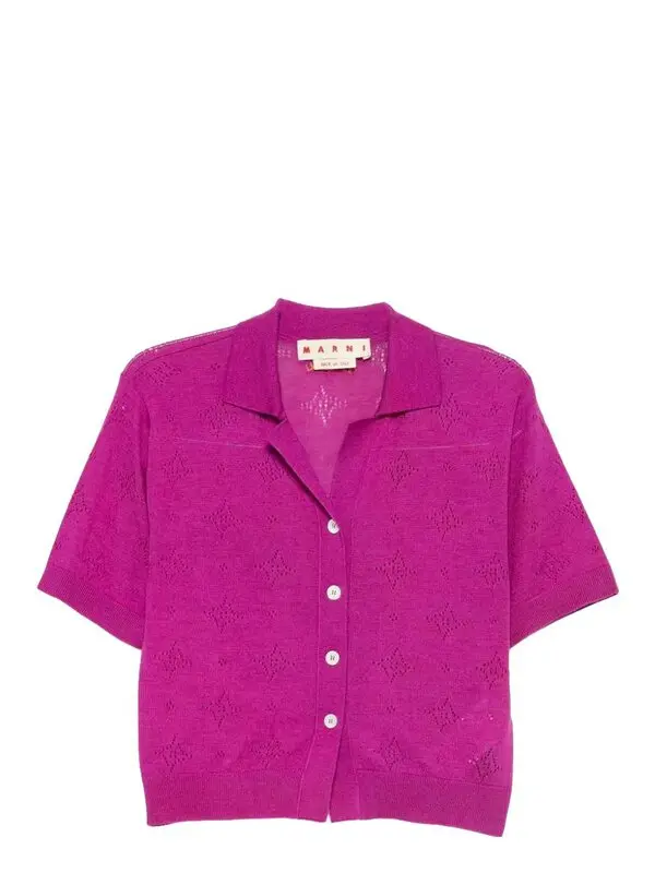 Marni Openwork Buttoned Shirt - Pink